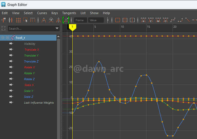 [Maya]Keyframe 01 - Graph Editor